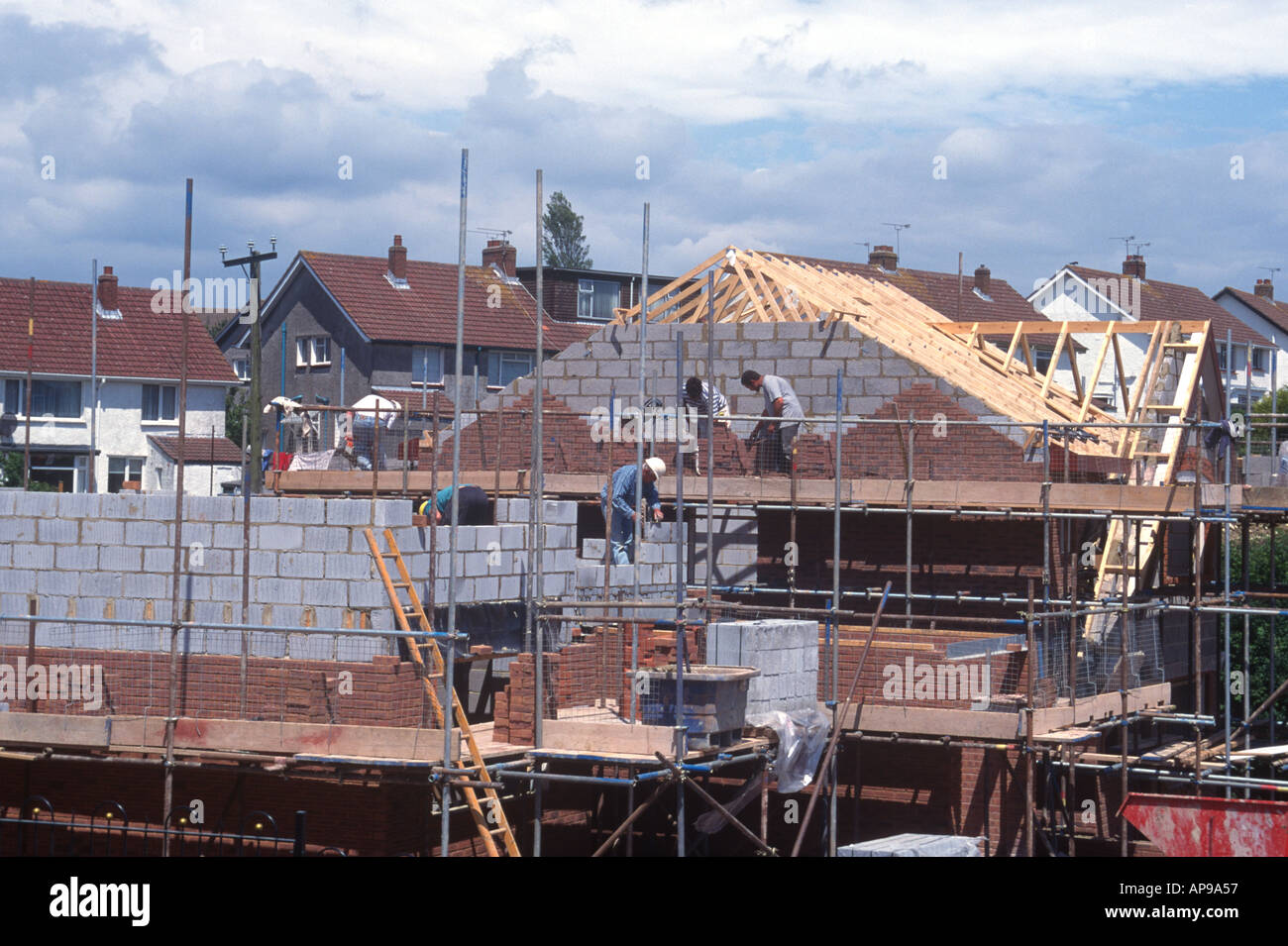 House Building Bridgend Mid Glamorgan Wales UK JP Stock Photo - Alamy