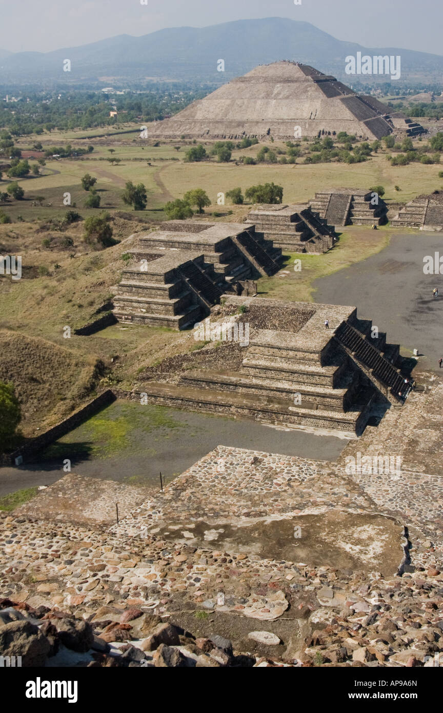 The pyramids and temples of the ancient city of Teotihuacan in Mexico ...
