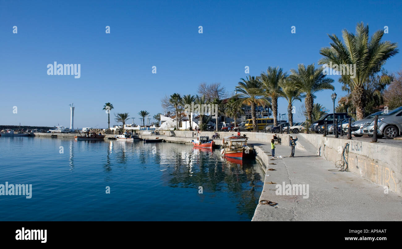 The harbour of Side Stock Photo - Alamy