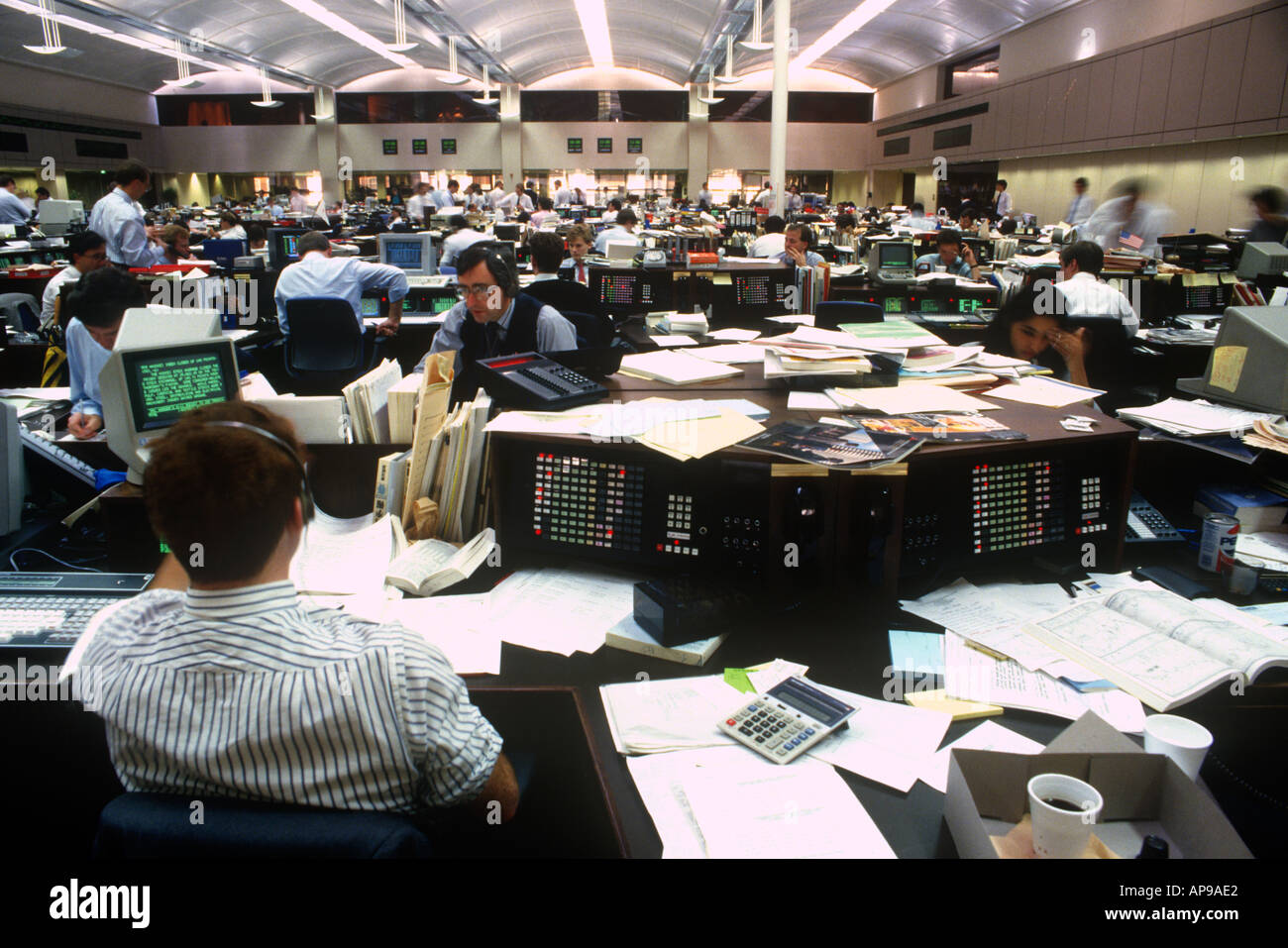 Trading Floor Financial Trading at Bank London UK SB Stock Photo - Alamy