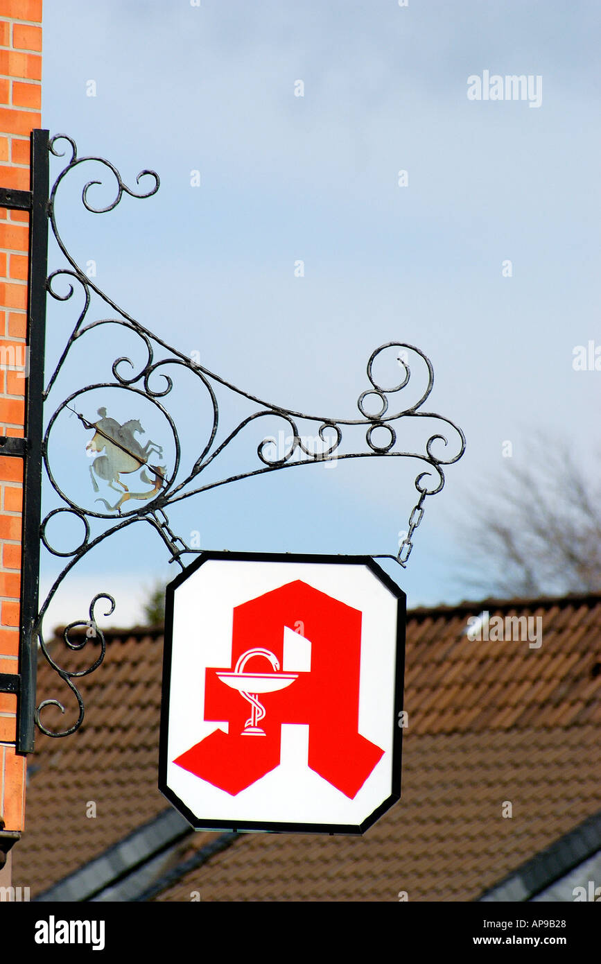 German pharmacy sign Stock Photo - Alamy