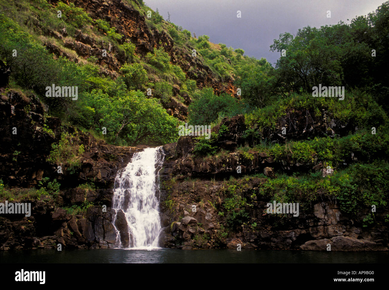 Waimea Falls Waimea Falls Park Oahu Island Hawaii United States Stock ...