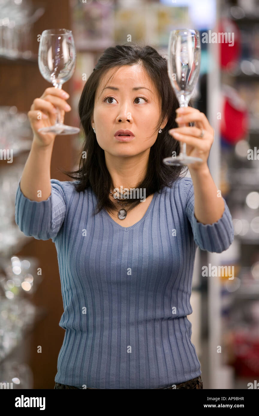 Woman glasses stands on hi-res stock photography and images - Alamy