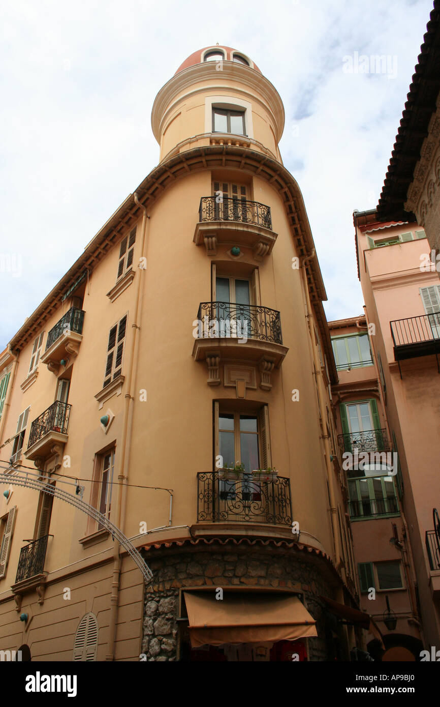 Monaco architecture with balconies Monte Carlo September 2006 Stock ...