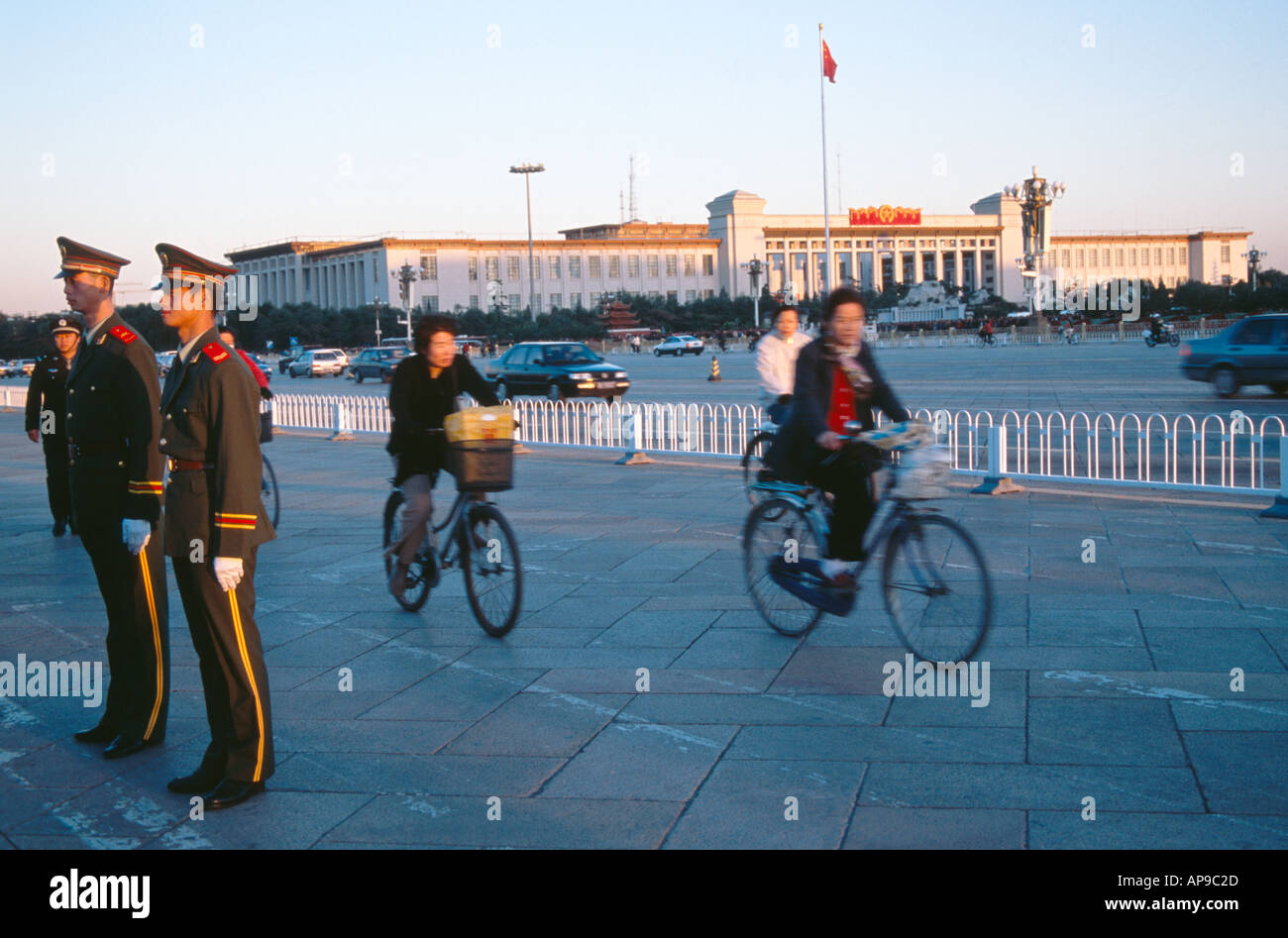 Red Guard Soldiers cyclists Museum of Chinese History Tiananmen Square ...