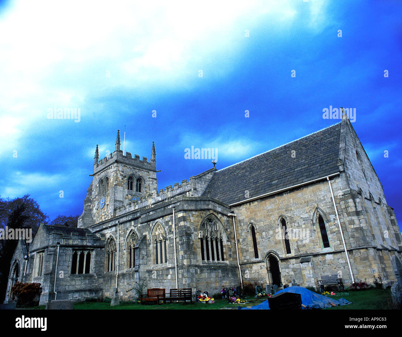 All Saints Parish Church in Sherburn in Elmet West Riding Yorkshire UK ...