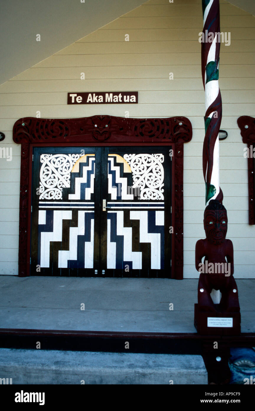 Traditional meeting place a Maori Marae at Wairoa East Coast North ...