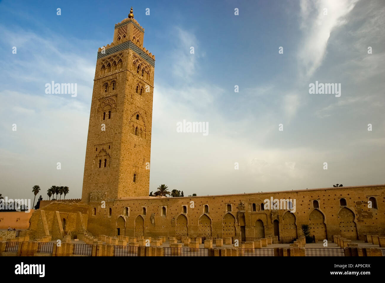 The high minaret 70 meter of Koutoubia mosque the main one in Marrakech ...