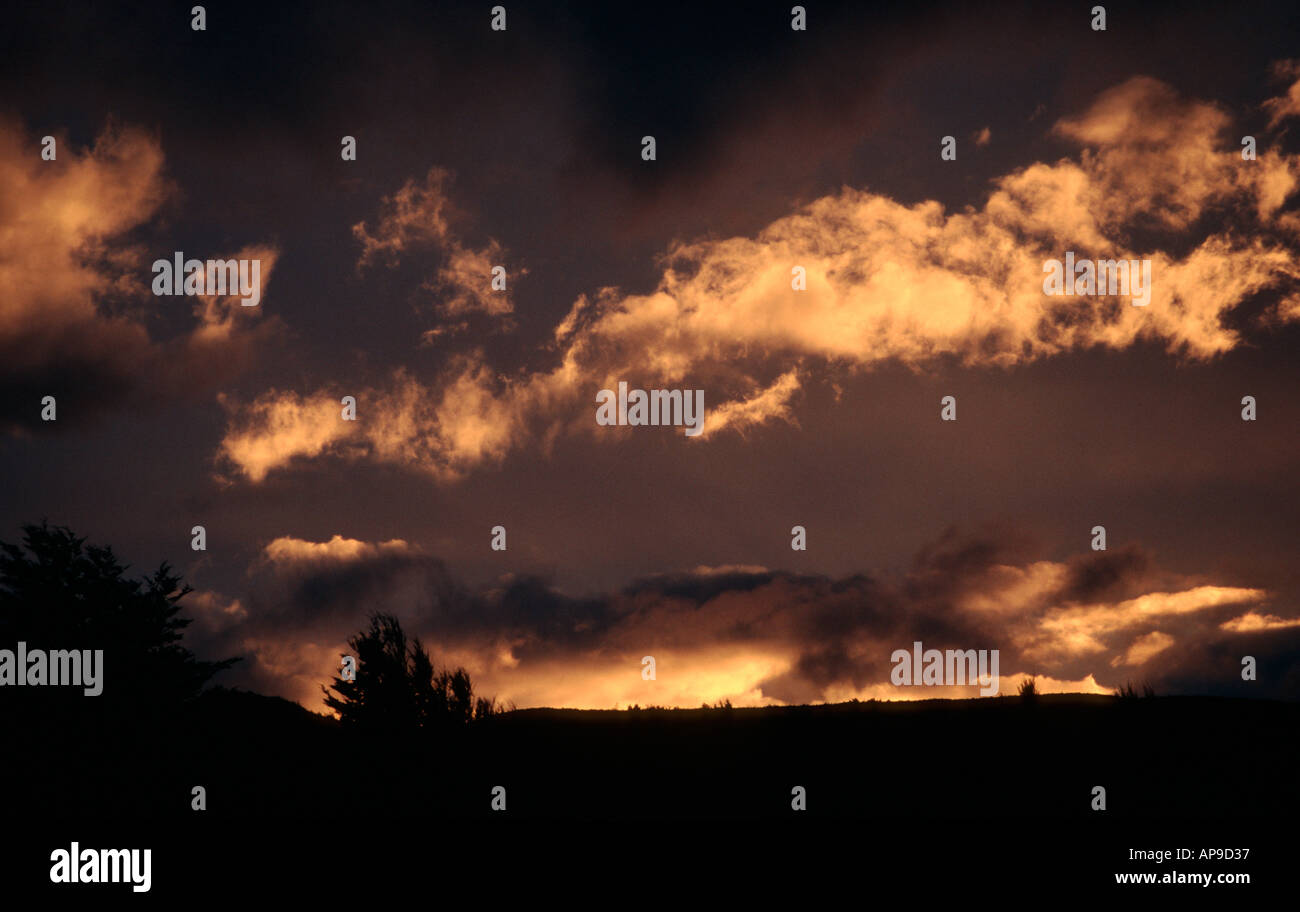 Sunset Nelson Lakes National Park South Island New Zealand Stock Photo ...