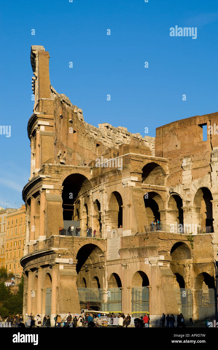 The Roman Coliseum, Rome, Italy with blue sky Stock Photo - Alamy