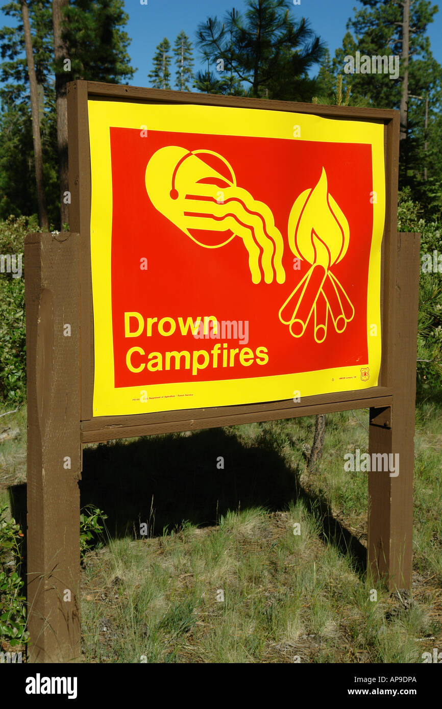 AJD50989, OR, Oregon, Deschutes National Forest, Drown Campfires ...