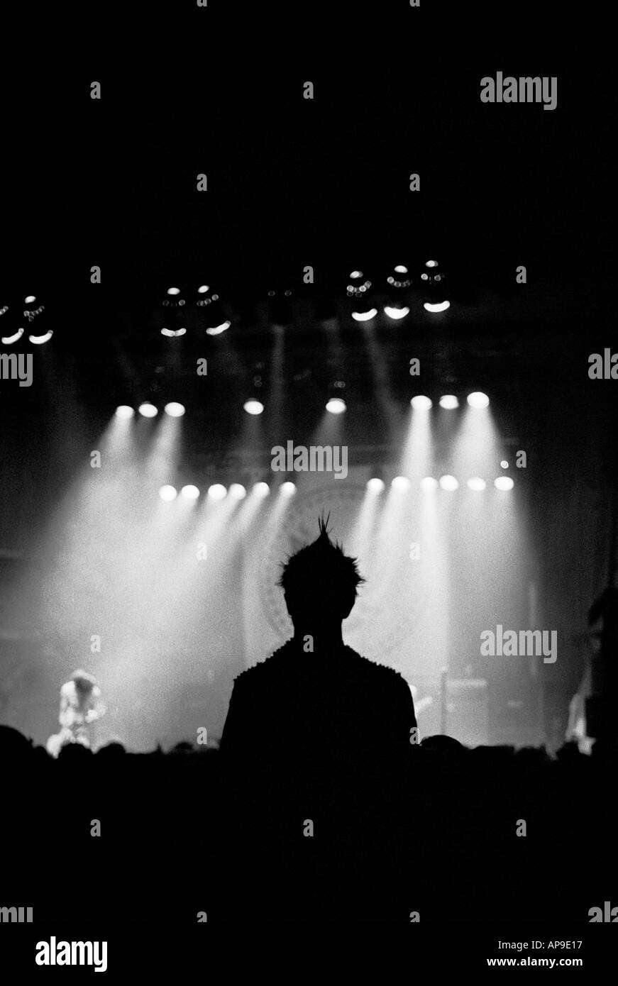 Audience at concert Black and White Stock Photos & Images - Alamy