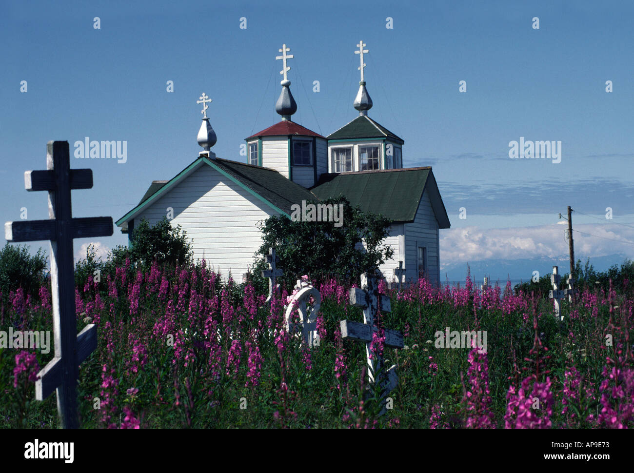 Kenai orthodox church holy assumption hi-res stock photography and ...