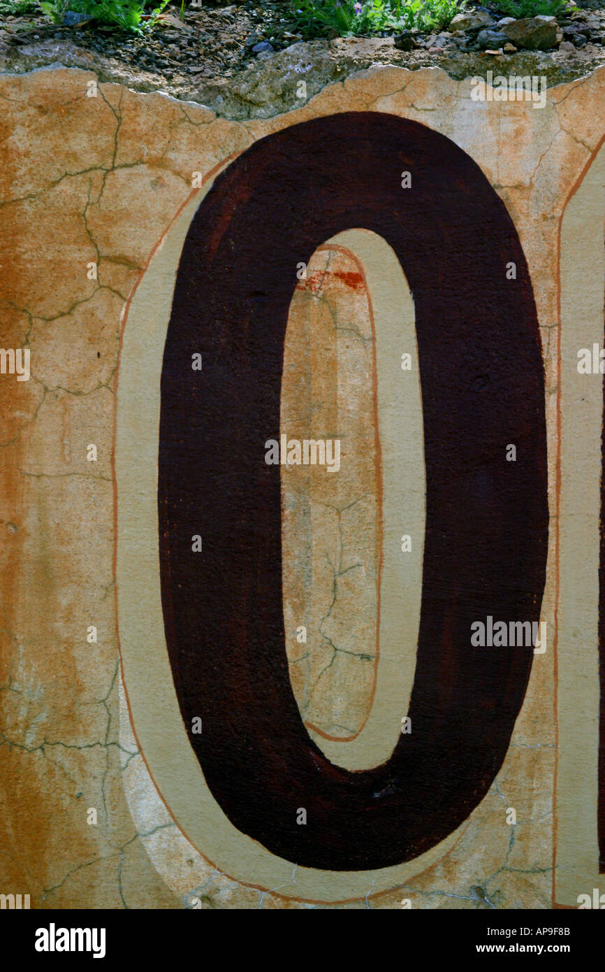 Letter O on a sign Stock Photo - Alamy