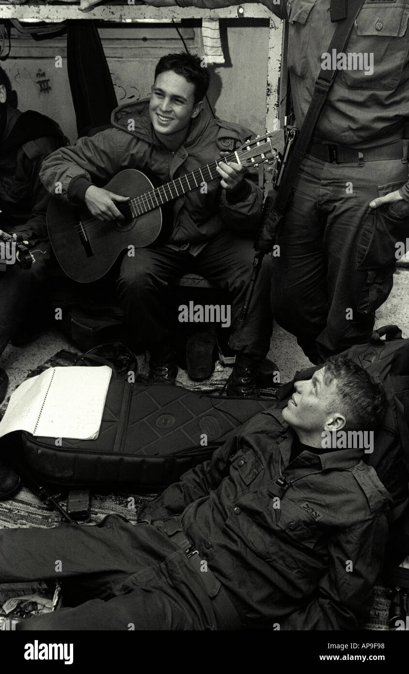 Israel Defence Force (IDF) soldiers back at base relaxing in between ...