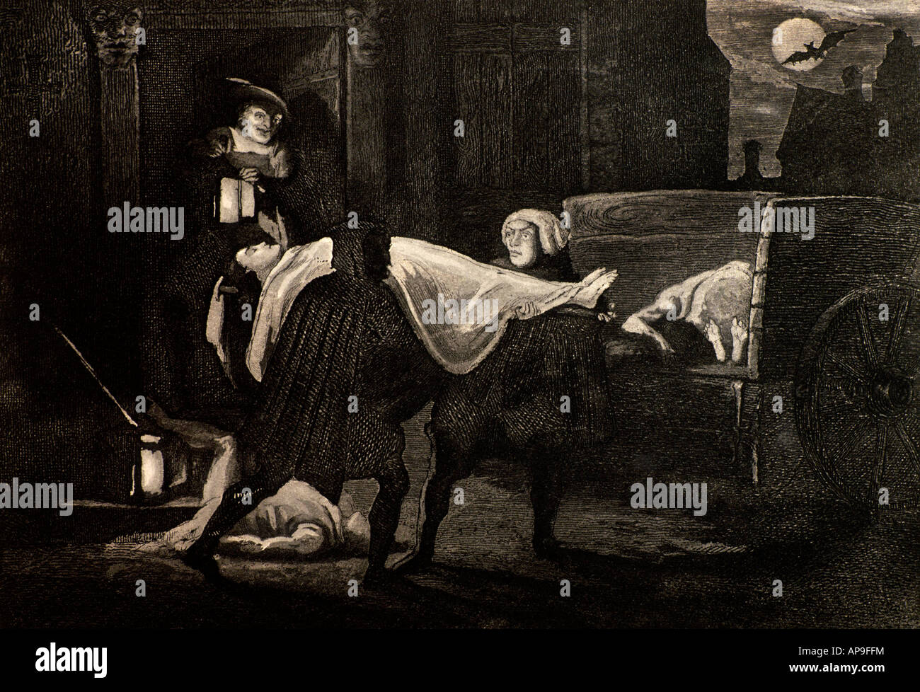 Black death plague london death cart hi-res stock photography and ...