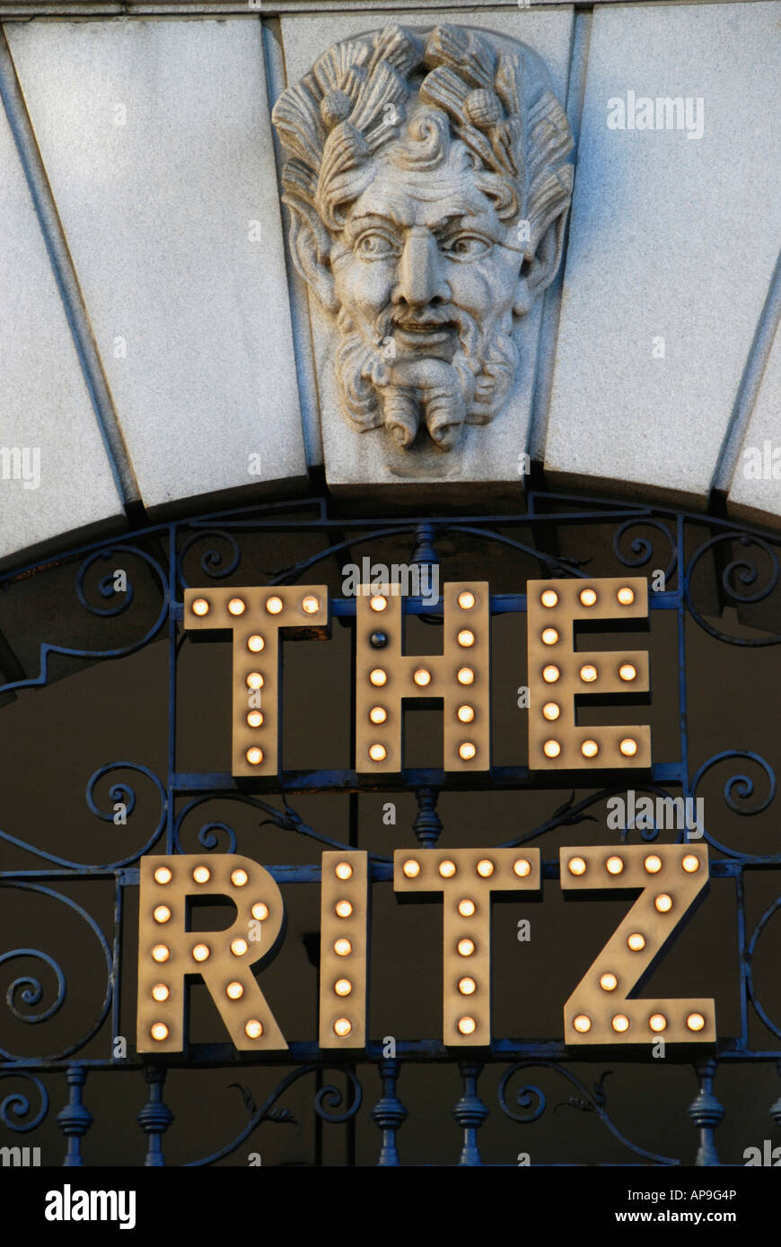 Ritz Hotel sign, Piccadilly, London, England, UK Stock Photo - Alamy