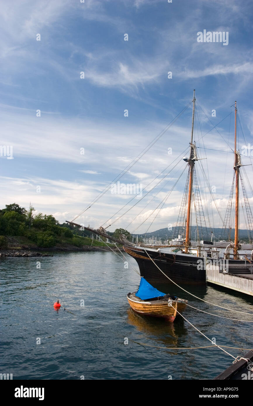 Prow of sailing ship Bygdoy pier Oslo Norway Stock Photo - Alamy