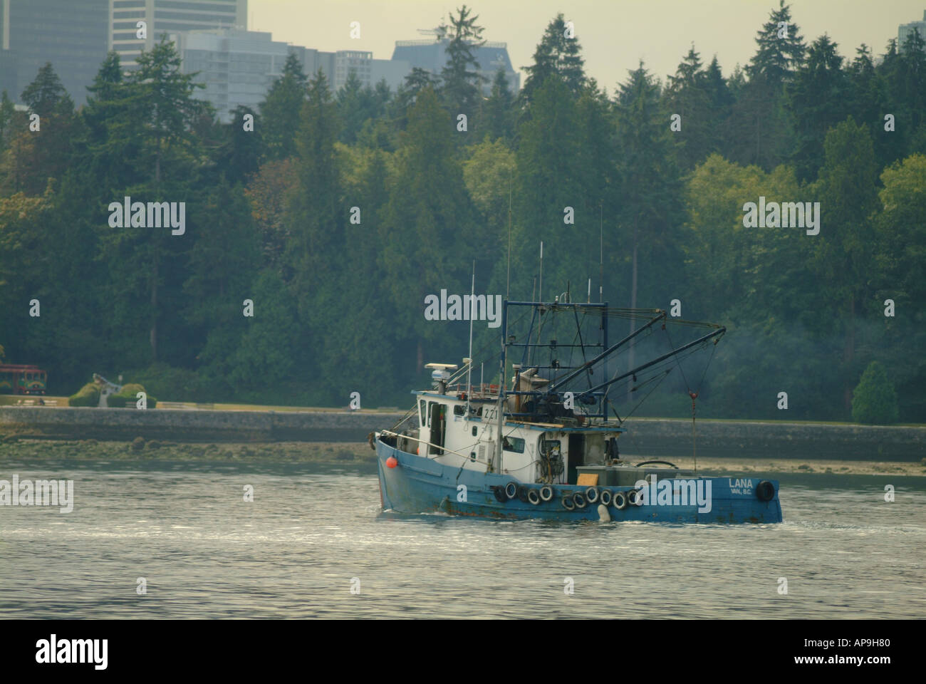 Fishing boat returns with catch Stock Photo - Alamy
