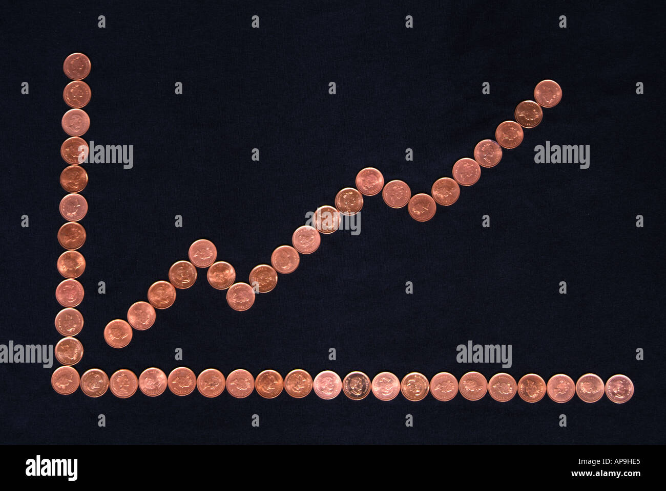 Graph showing trends going up Stock Photo - Alamy