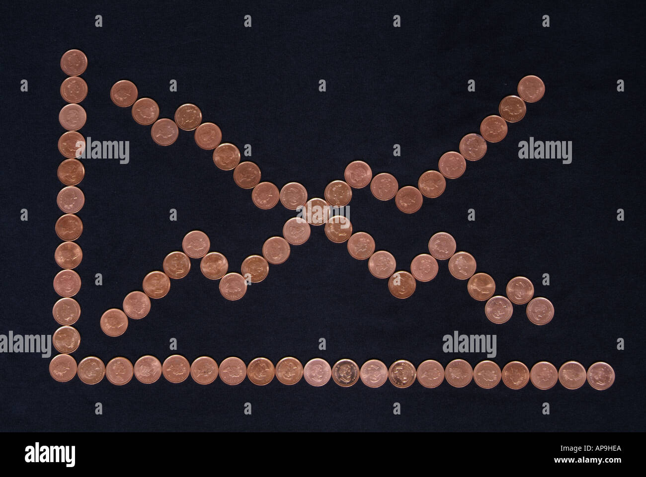 Graph showing trends going up and down Stock Photo - Alamy