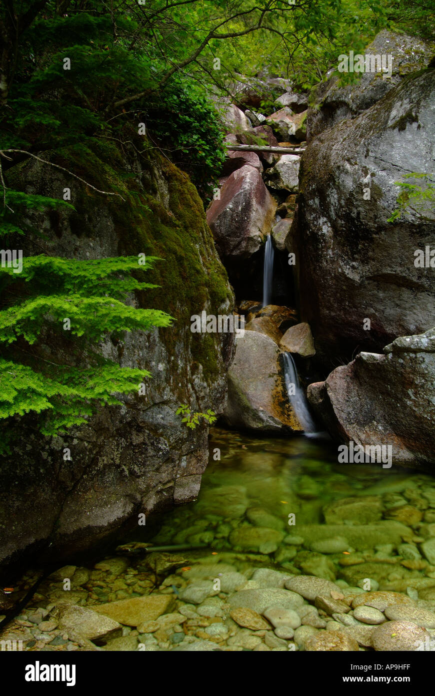 Rock pool and waterfall Stock Photo - Alamy