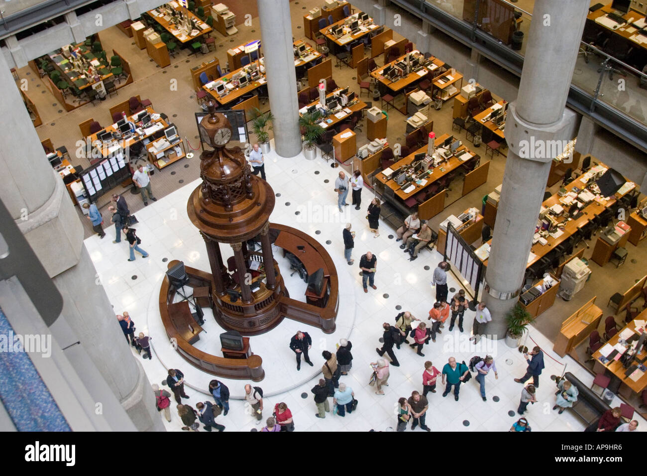 Interior of the Lloyds of London Building, City of London GB UK Stock ...