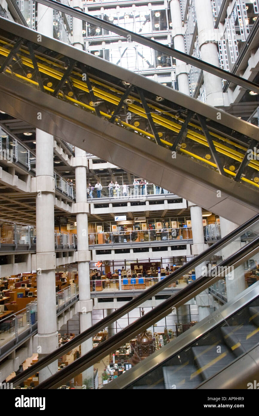 Interior of the Lloyds of London Building, City of London GB UK. Lutine ...