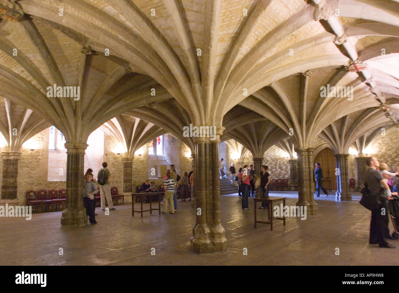 The medieval crypt beneath the guildhall hi-res stock photography and ...
