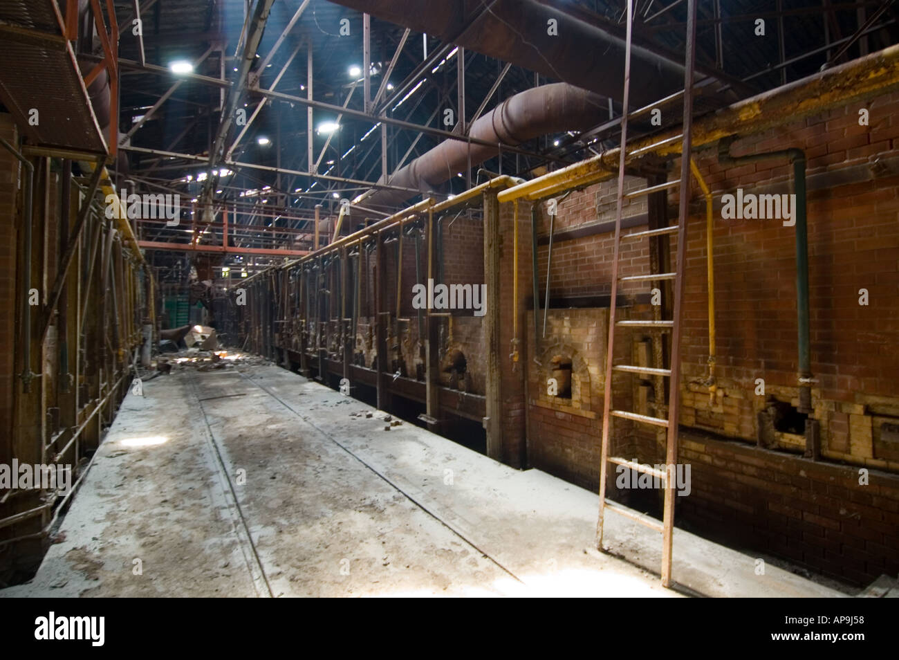 Interior and exterior of abandoned factory Stock Photo - Alamy