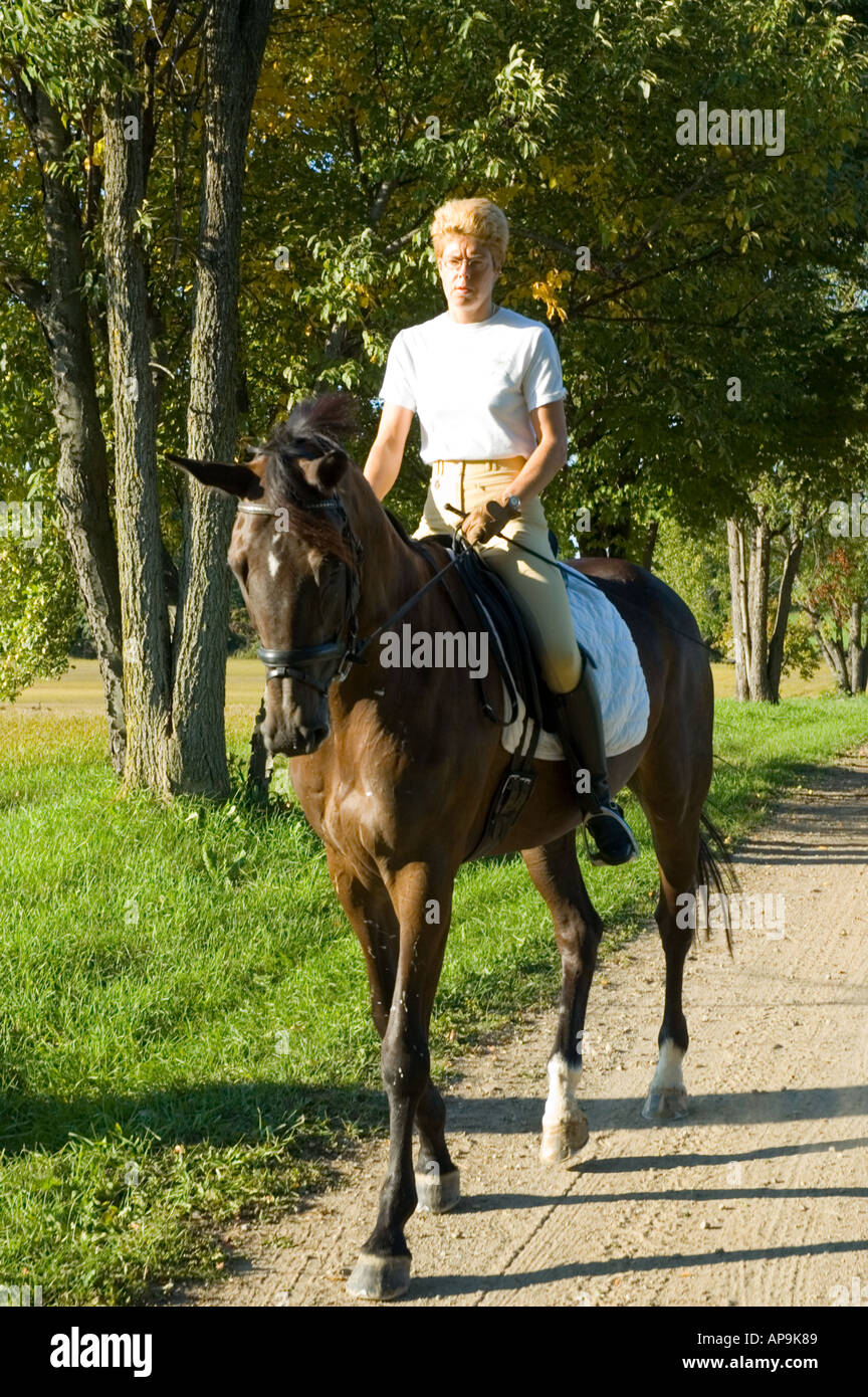 Horse and rider Stock Photo - Alamy