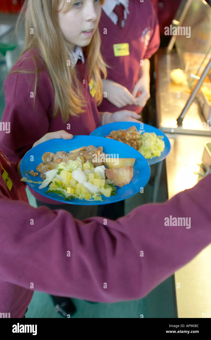 School Dinners Kent UK Stock Photo - Alamy