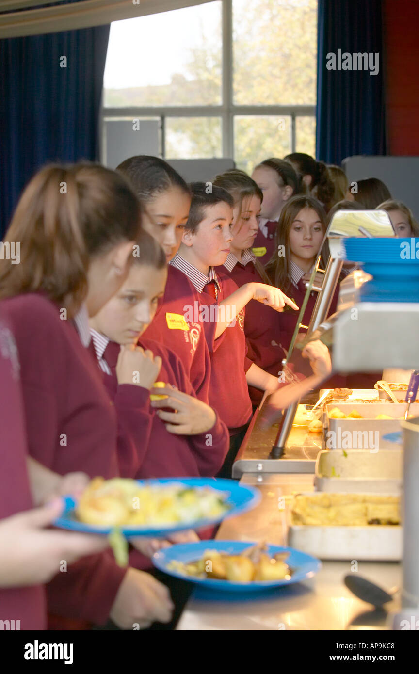 School Dinners Kent UK Stock Photo - Alamy