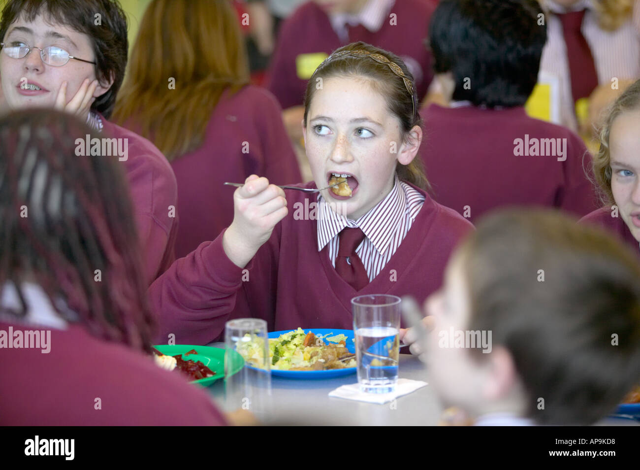 School Dinners Kent UK Stock Photo - Alamy