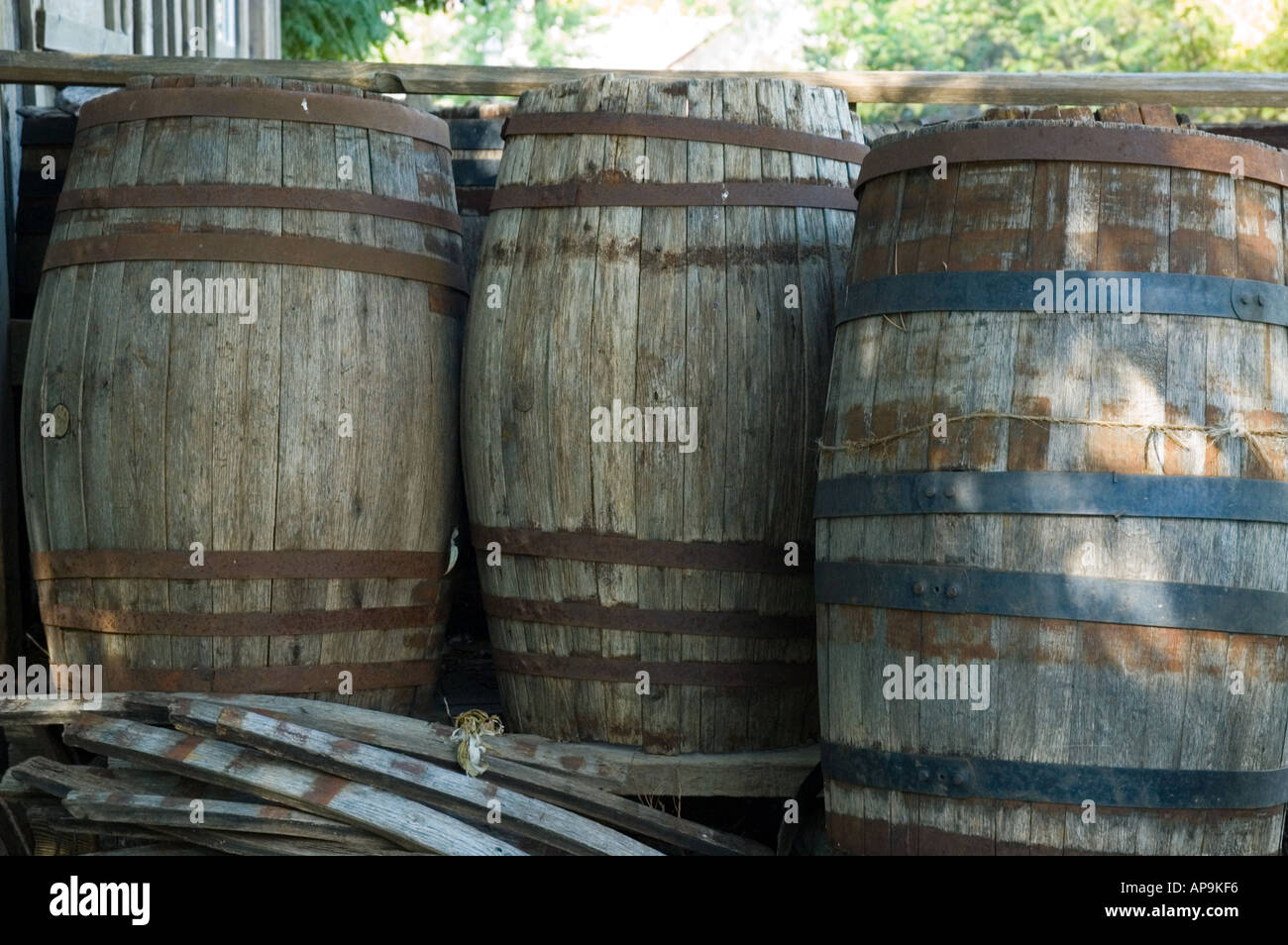 Old wooden barrels Stock Photo - Alamy