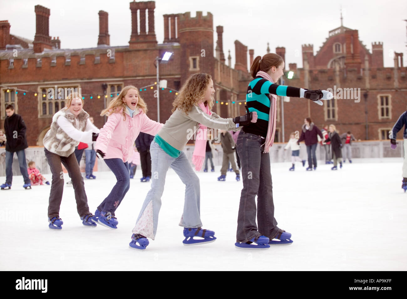 Hampton court palace ice rink hi-res stock photography and images - Alamy