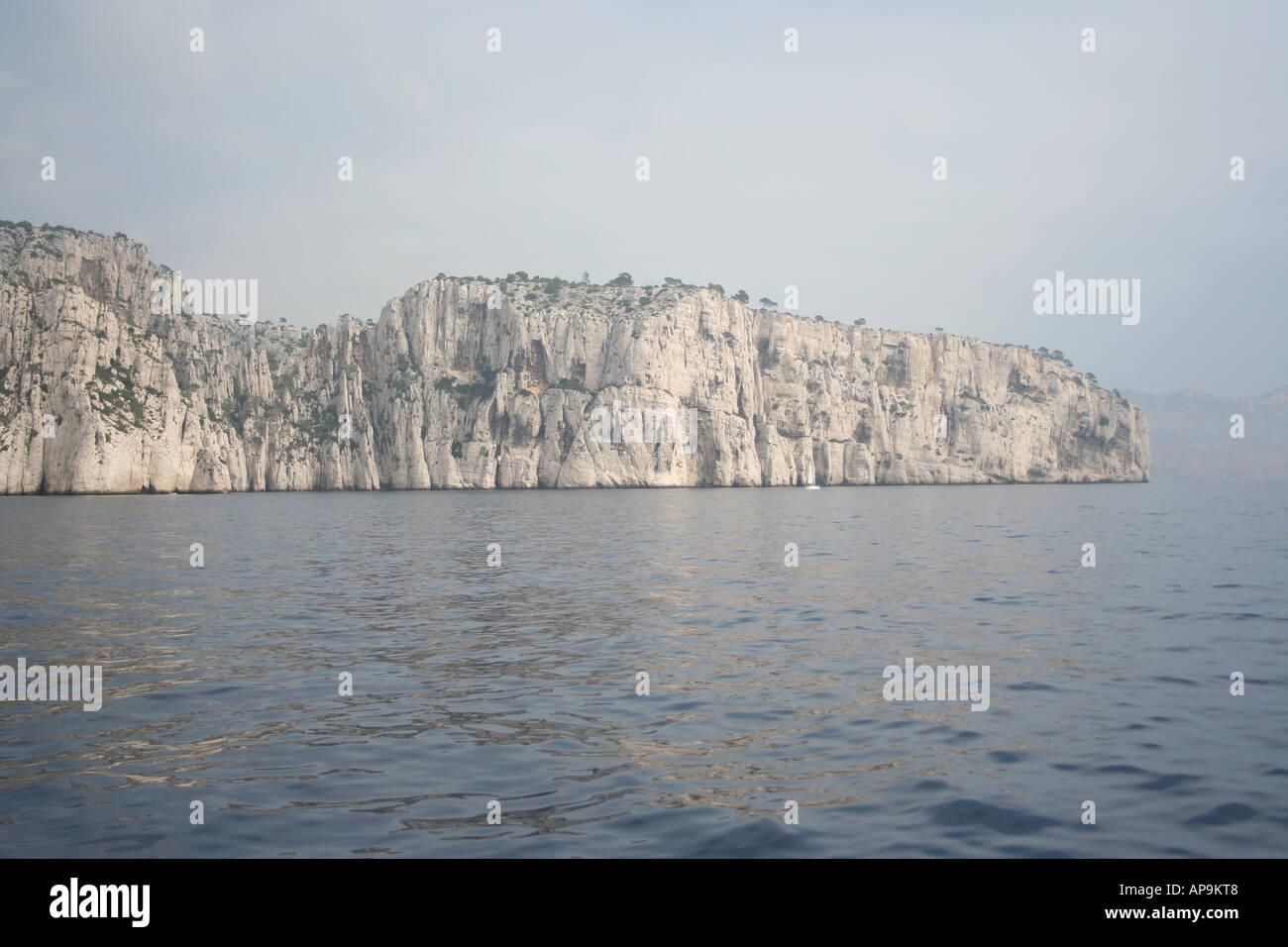 limestone headland of Les Calanques Southern France September 2006 ...