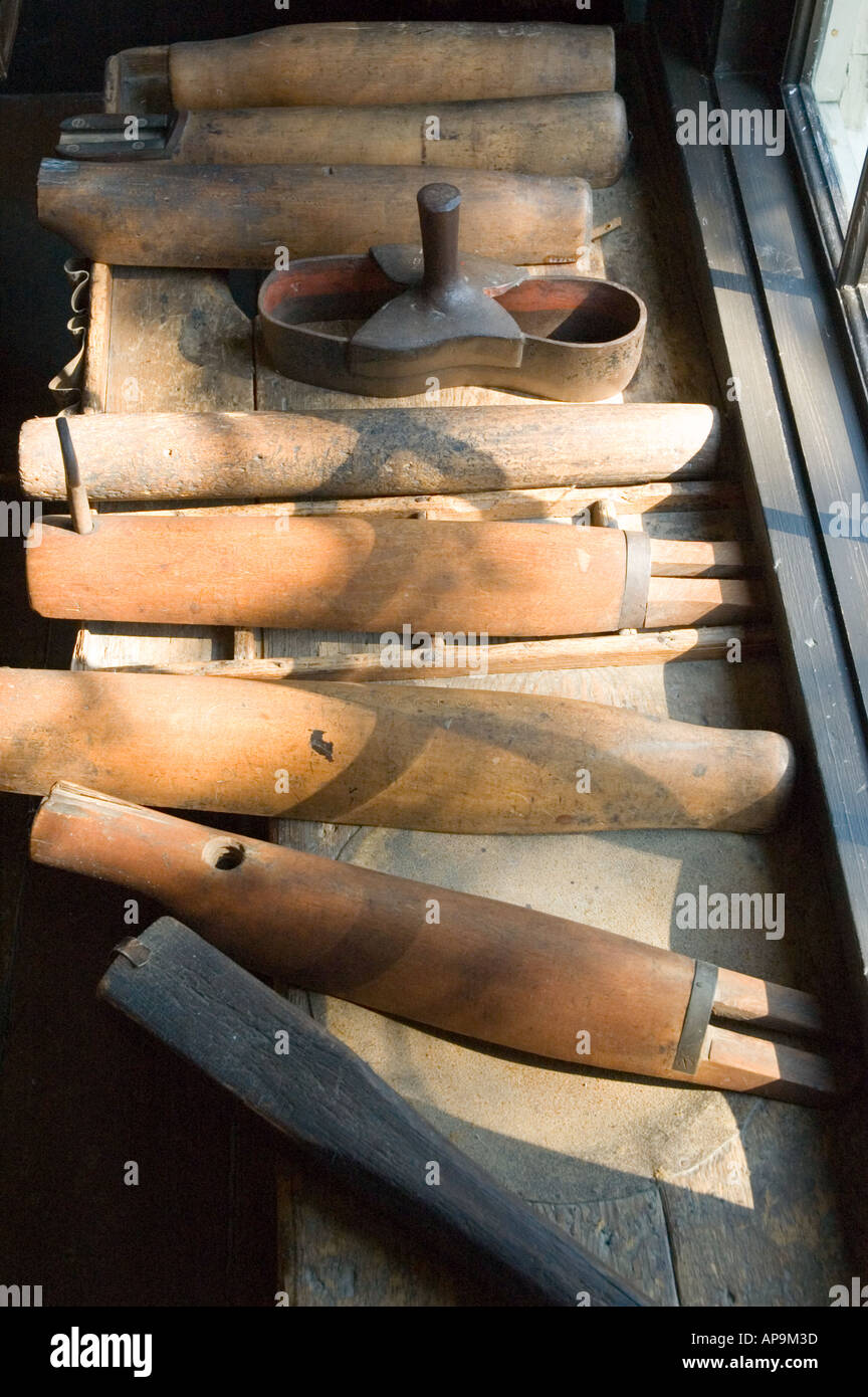 Inside cobblers shop in pioneer shop Stock Photo - Alamy