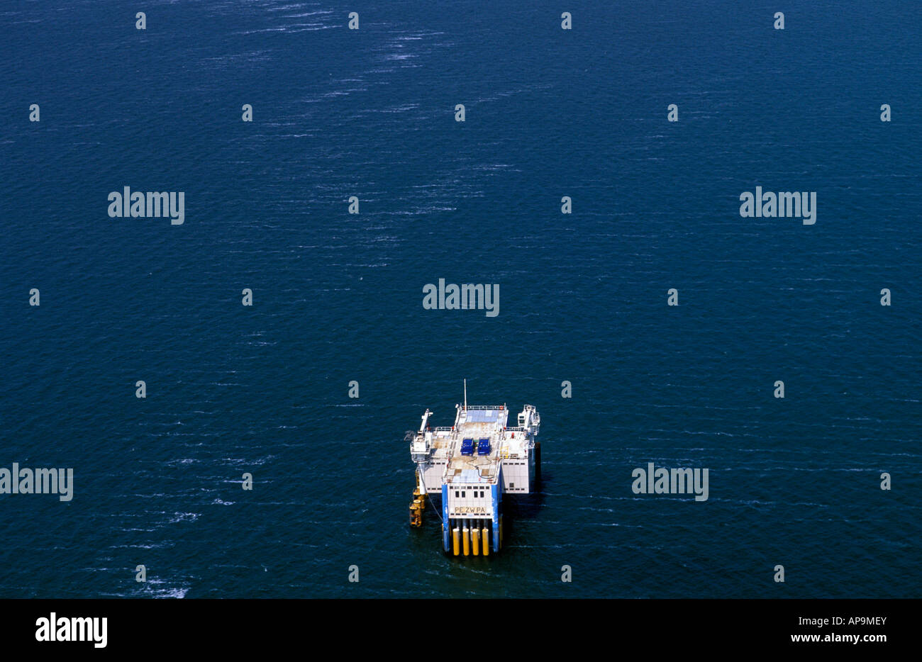 Wadden sea aerial view of the vermillion natural gas production ...