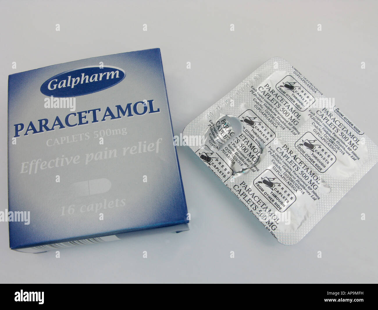 paracetamol caplets for pain relief Stock Photo - Alamy