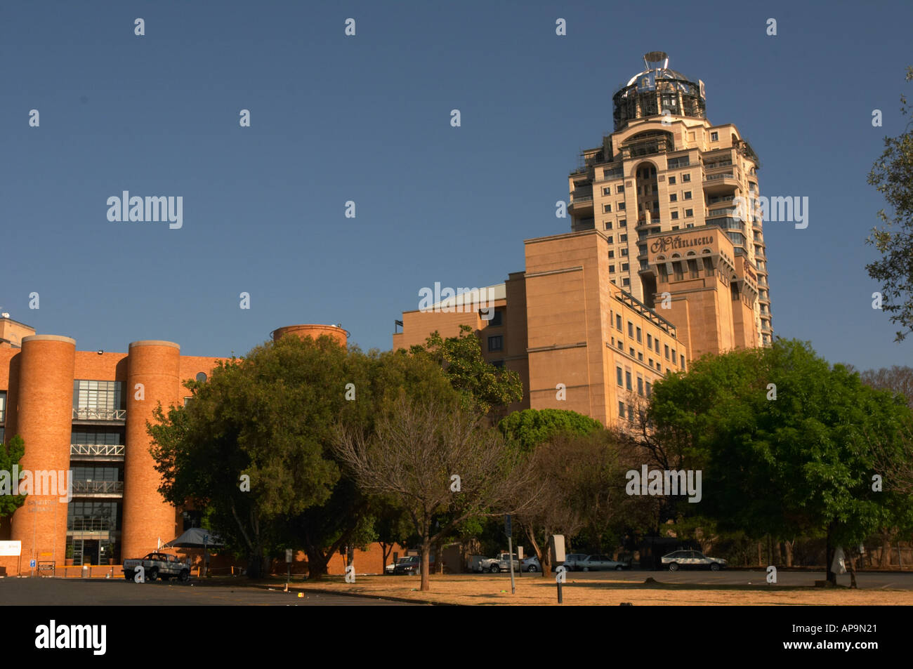Sandton City library and Sandton Hotel, South Africa Stock Photo - Alamy