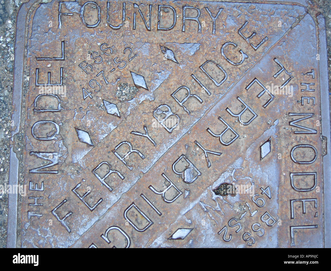 Cast Iron Inspection Cover Kittle Gower South Wales Stock Photo - Alamy