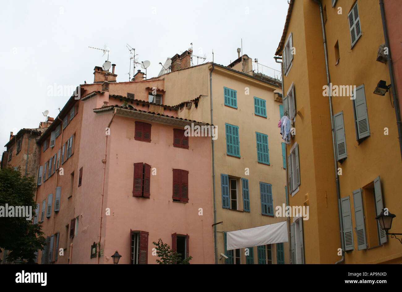 Colourful buildings Grasse in pastel shades Grasse street scene ...