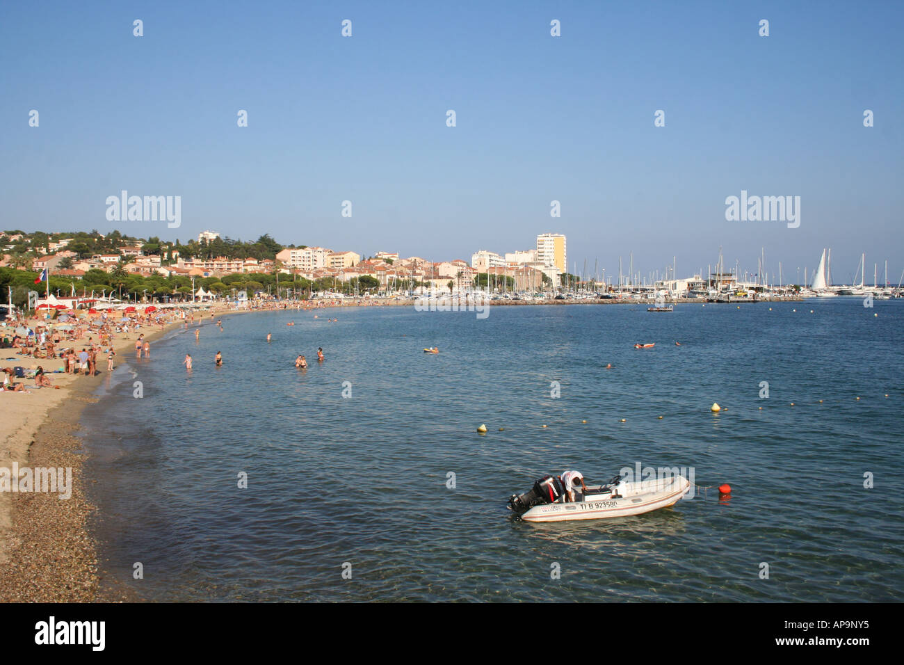 beach scenic Ste Maxime beach French Riviera France September 2006 ...
