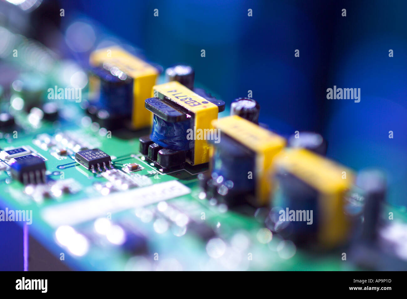 Telecoms circuit board, close up Stock Photo - Alamy