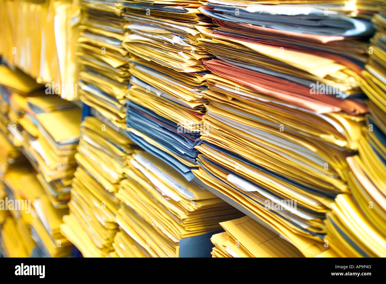 Close up of paper files Stock Photo - Alamy