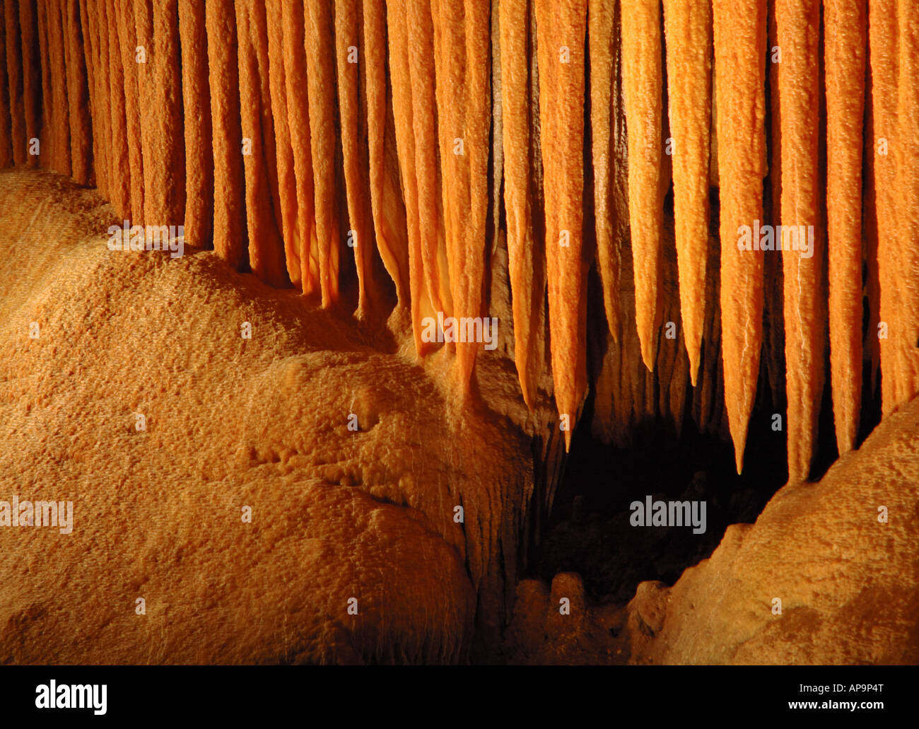 The Organ Pipes, a feature of Jewel Cave in Western Australia Stock ...