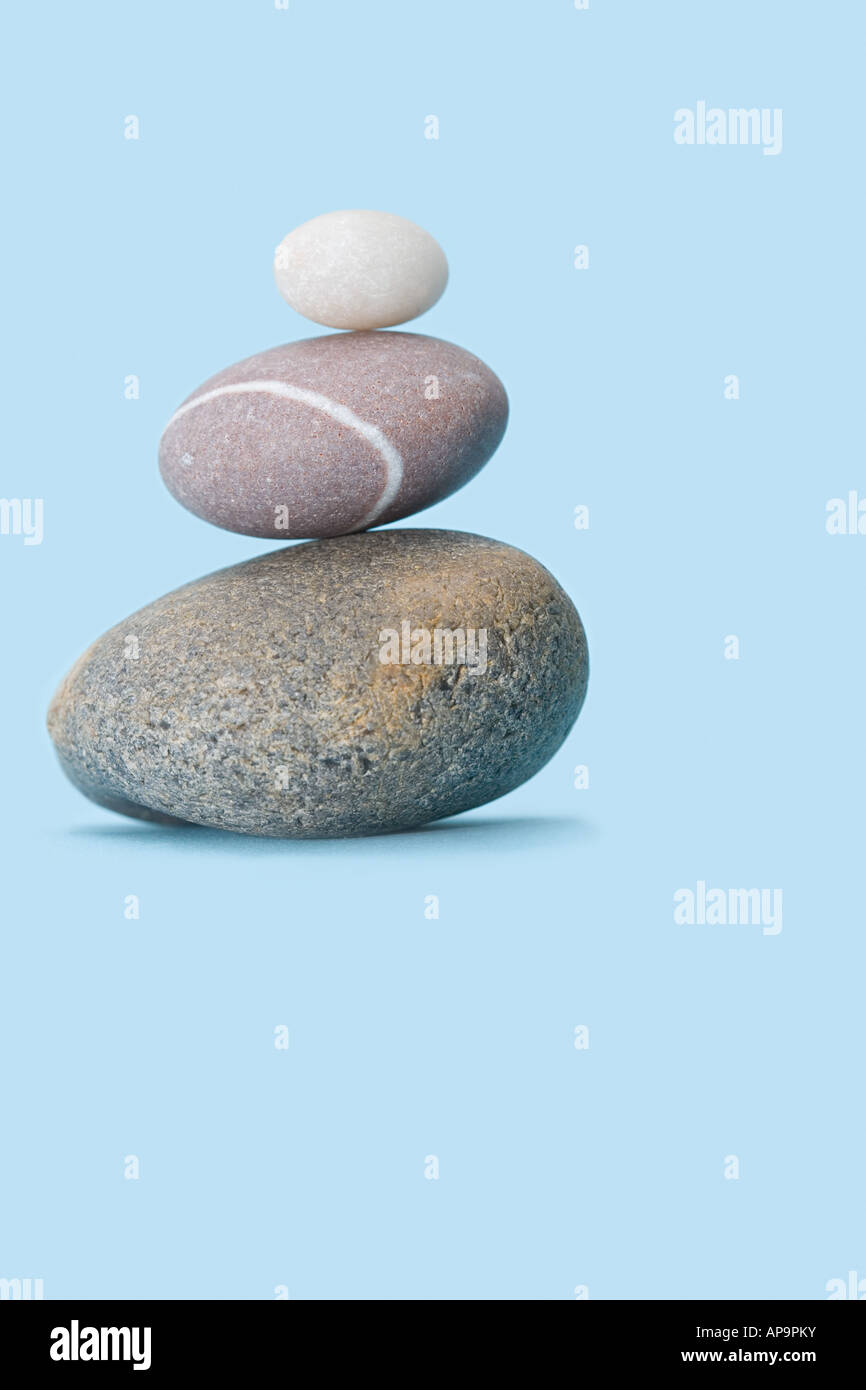 Stack of pebbles Stock Photo - Alamy