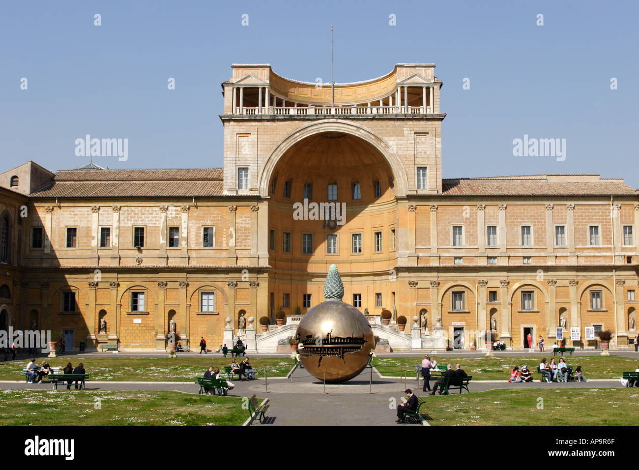 Courtyard of the Pigna The Broken World bronze sphere Vatican Museum ...