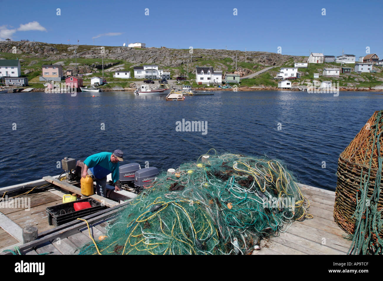 Greenspond Outport fishing harbour on the Newfoundland east coast Stock ...
